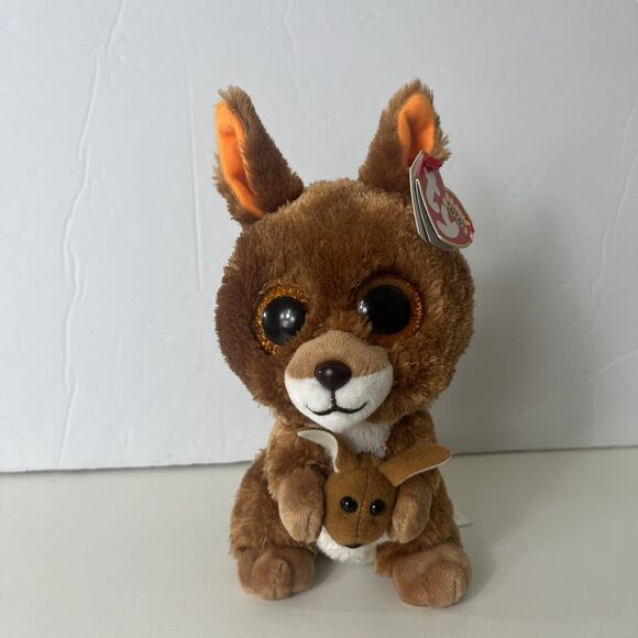 Toys | Ty Beanie Boos Kipper Kangaroo 75 Plush Toy With Joey Nwt | Poshmark